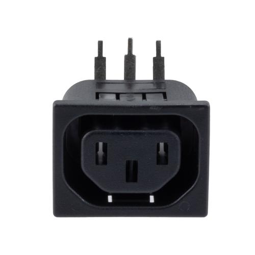 AC PEM 320-2-2/F IEC Inlet Connector, Snaps into 1.0 mm panel Mount ...