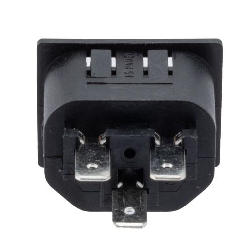 AC PEM 320-2-2/F IEC Inlet Connector, Snaps into 1.5 mm panel Mount, 6. ...