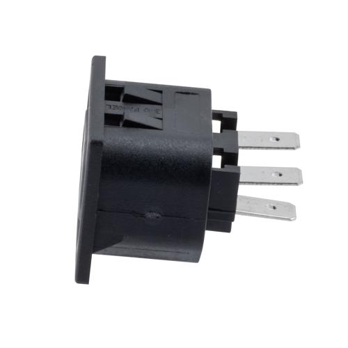 AC PEM 320-2-2/F IEC Inlet Connector, Snaps into 3.0 mm panel Mount, 6. ...