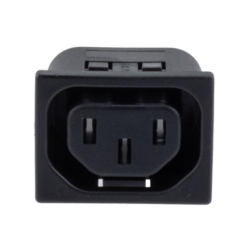 AC PEM 320-2-2/F IEC Inlet Connector, Snaps into 3.0 mm panel Mount, 6. ...
