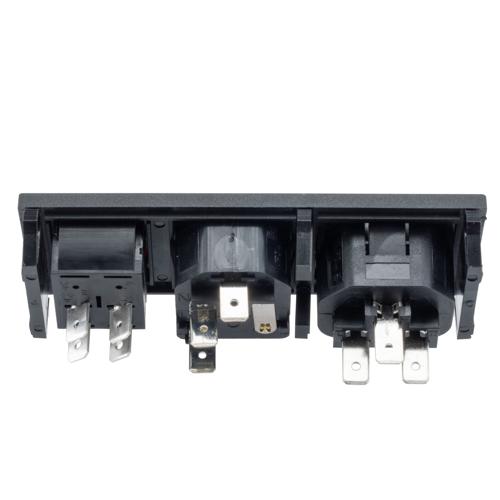 Horizontal Power Entry Module, C14 Inlet, Non-Shuttered Sheet F Outlet ...