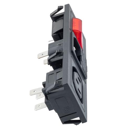 Horizontal Power Entry Module, C14 Inlet, Non-Shuttered Sheet F Outlet ...