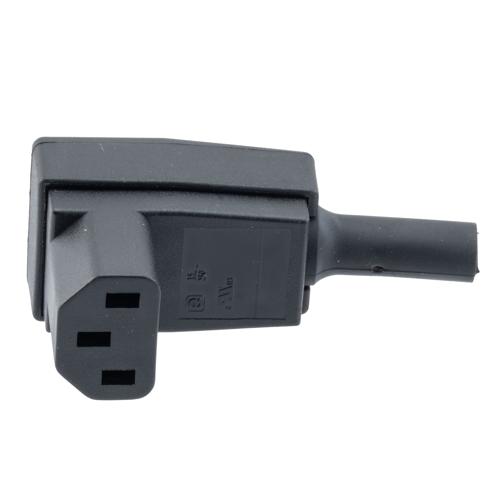 C13 Right-Angle IEC Inlet Connector, In-line Mount, Screw Termination
