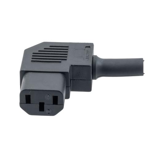 Side-Entry Power Connector, Cable-Mount, C13 Connector, Nylon 66