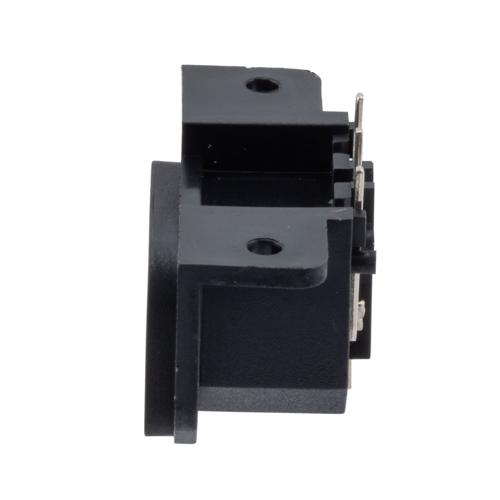 AC PEM C14, Panel Flange, Right Angle, Thru-hole PCB