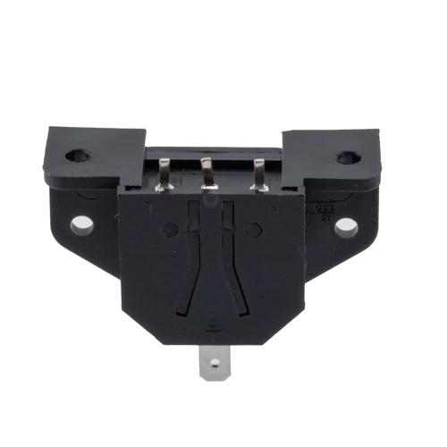 AC PEM C14, Panel Flange, Right Angle, Thru-hole PCB, Terminal Cover ...