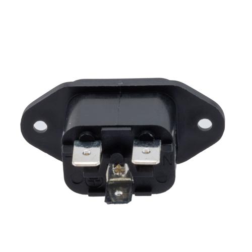 AC PEM C14, Panel Flange, 6.3mm Quick-connect