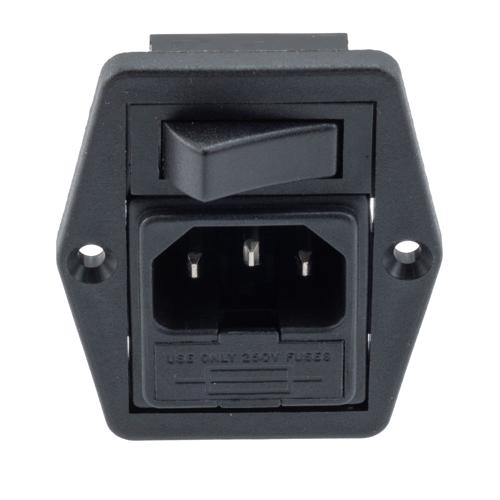 Vertical Power Entry Module, Side-Fixing, Panel-Mount, C14 Inlet ...