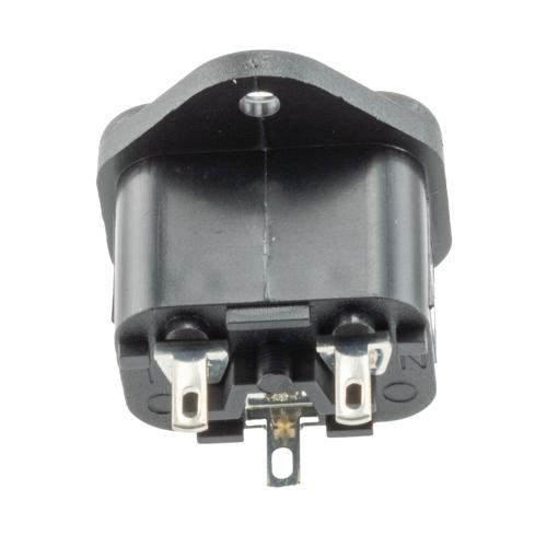 AC PEM C14, Panel Vertical Flange, 2.8mm Solder tab