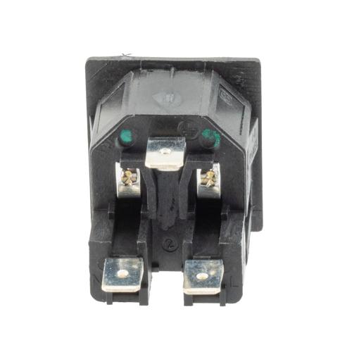 Twin-Fused IEC Inlet, Snap-Fit, Panel Mount, C14 Connector, 6.3 mm Tab ...