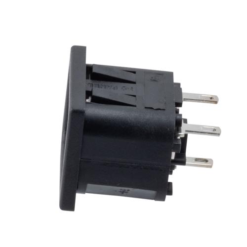 AC PEM C14, 1mm Panel Snap-In, 2.8mm Solder Tab Terminals