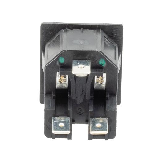 Twin-Fused IEC Inlet, Snap-Fit, Panel Mount, C14 Connector, 6.3 mm Tab ...
