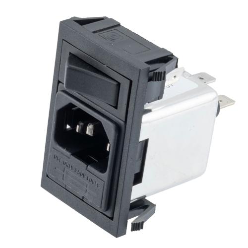 Vertical Power Entry Module, C14 Inlet with integral Fuse Holder ...