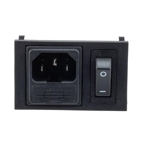 Horizontal Power Entry Module, Single-Fused C14 Inlet, I/O Marked ...