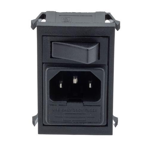 Vertical Power Entry Module, Single-Fused C14 Inlet, I/O Marked Single ...