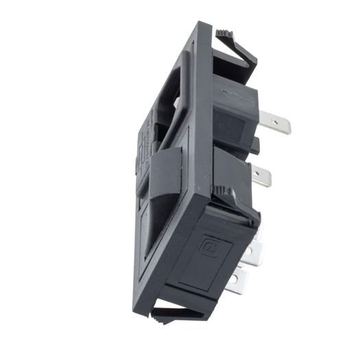 Horizontal Power Entry Module, Single-Fused C14 Inlet, Double Contact ...