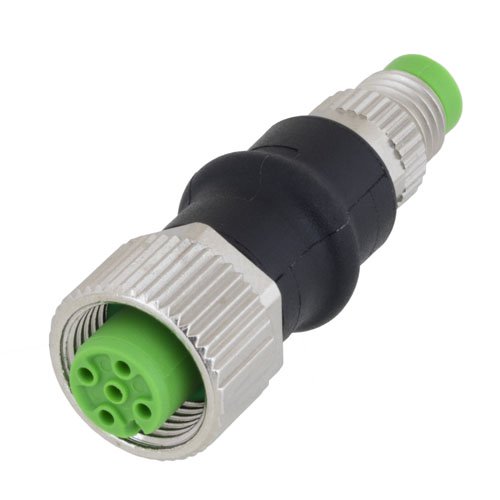 M8 4 Pin Male to M12 4 Pin A-Code Female Adapter - ADPT-M84M-M124AF