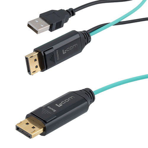 8K DisplayPort 1.4 AOC over OM3 Pure Fiber, 100 Meters