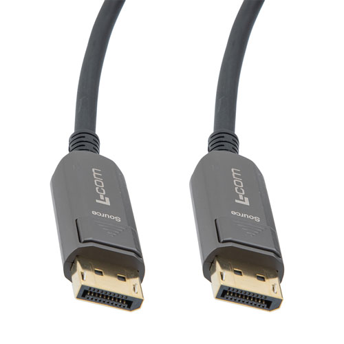 Armored DisplayPort 1.4 to DisplayPort Active Optical Cable, 8K, 20 Meters