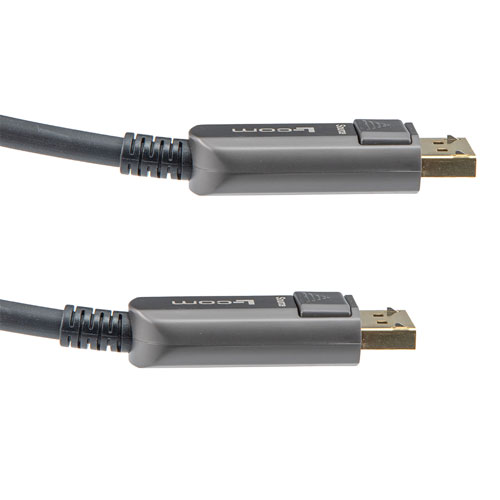 Armored DisplayPort 1.4 to DisplayPort Active Optical Cable, 8K, 30 Meters