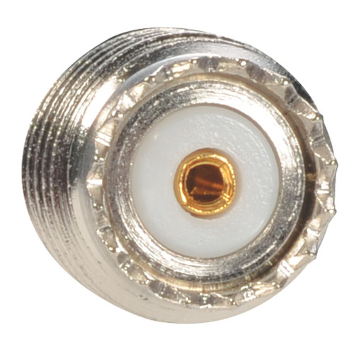 Coaxial 50 Ohm Right Angle Adapter, Mini-UHF Female / Male - BA470