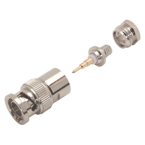 75 Ohm BNC Solder Plug, 3 Pc.for RG59 Cable - BAC033