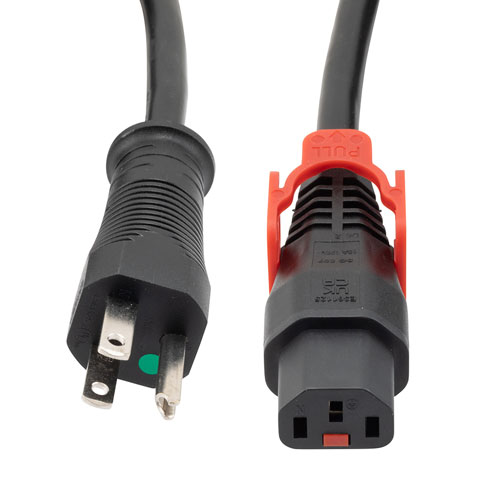 IEC LOCK C13+ to HG NEMA 5-15P, 15A, 125V, 10ft