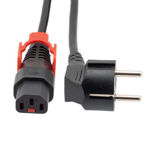 IEC LOCK C13+ to R/A SCHUKO, 10A, 250V, 3M