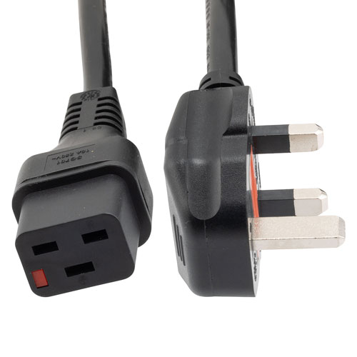 IEC LOCK C19 to UK plug, 13A, 250V, 3M