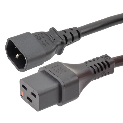 IEC LOCK C19 to C14, 15A, 250V, 6ft