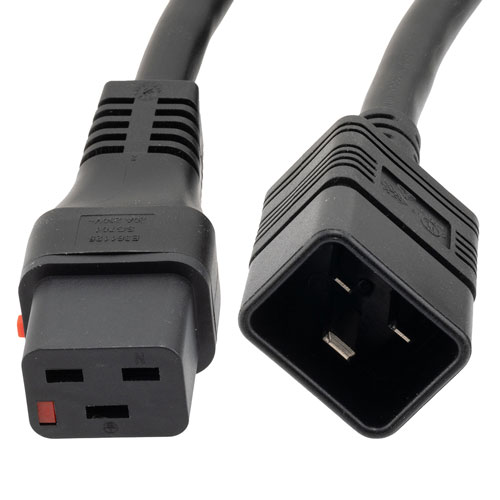 IEC LOCK C19 to C20, 20A, 250V, 10ft