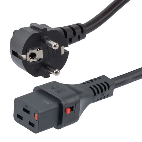 IEC LOCK C19 to R/A SCHUKO, 16A, 250V, 2M