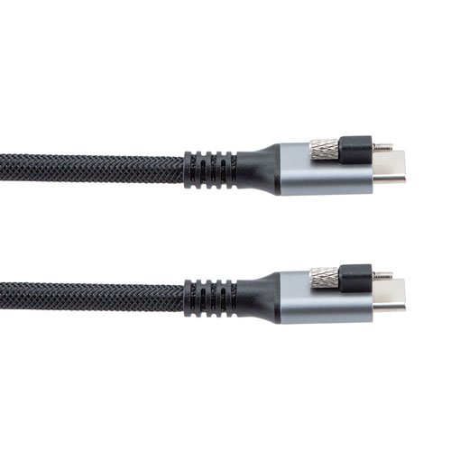 USB 3.2 Locking Cable, Type C Male Plug Top Screw Both Sides, 5V, 3A, 5 ...