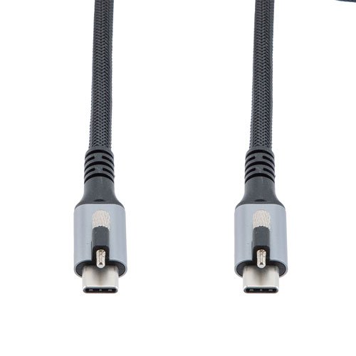 USB 3.2 Locking Cable, Type C Male Plug Top Screw Both Sides, 5V, 3A, 5 ...