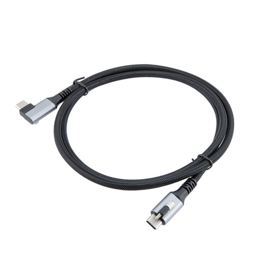 USB 3.2 Locking Cable, Type C Male Top Screw to Left Angle Top Screw ...