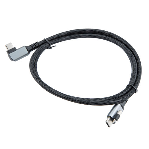 USB 3.2 Locking Cable, Type C Male Plug Top Screw to Right Angle Type C ...