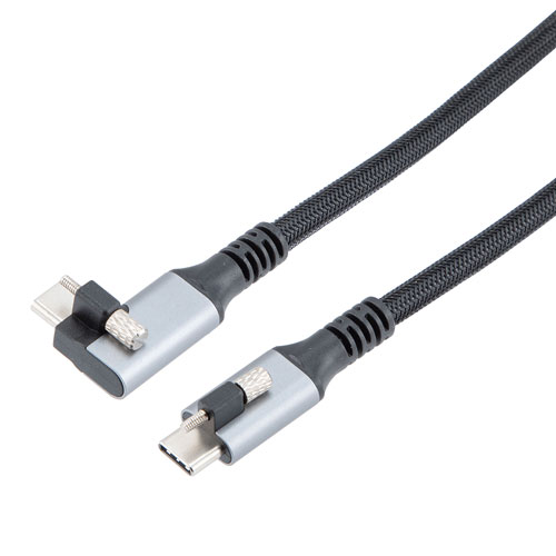 USB 3.2 Locking Cable, Type C Male Top Screw to Right Angle Top Screw ...