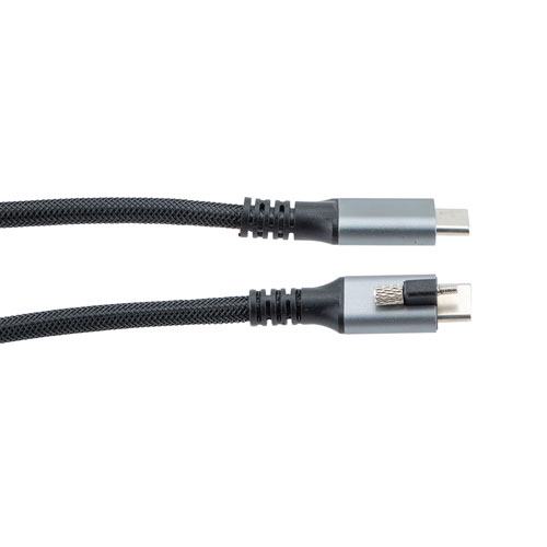 USB 3.2 Locking Cable, Type C Male Plug Top Screw to Type C Male Plug ...
