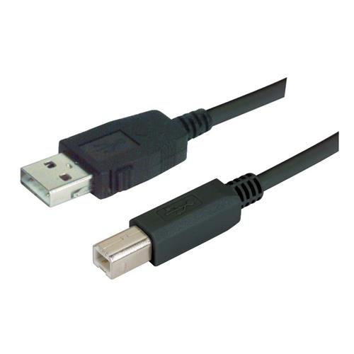 LSZH USB Cable Assembly, Latching A / Standard B 0.5m - CAUZALB-05M