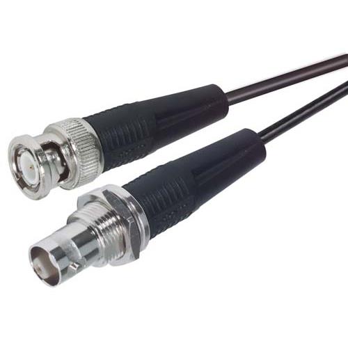 RG174/U Coaxial Cable, BNC Male / Female Bulkhead, 10.0 ft - CC174-MF-10