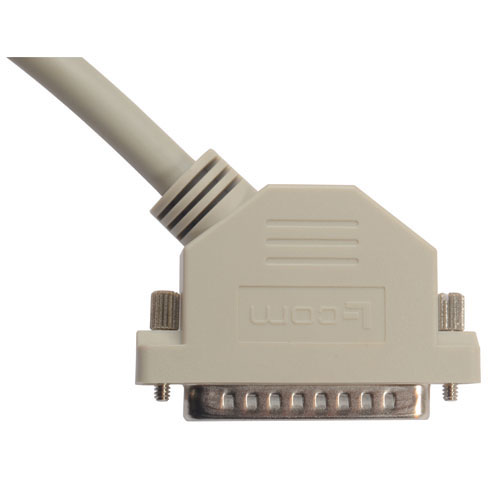 Deluxe Molded D-Sub Cable, DB25 Male / 45° Right Exit Male, 15.0 ft ...