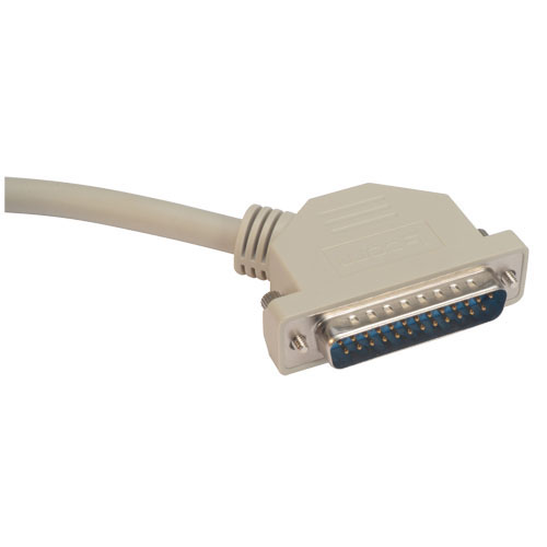 Deluxe Molded D-Sub Cable, DB25 Male / 45° Right Exit Male, 1.0 ft ...