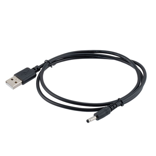 DC Power Cable, USB To 3.5mm/1.35mm Male, PVC, Black, 24 AWG, 3-Foot