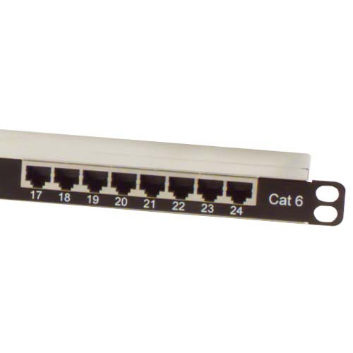 Cat6 Patch Panel, 24-Port Shielded EIA568A/B - DCP110C6-24S