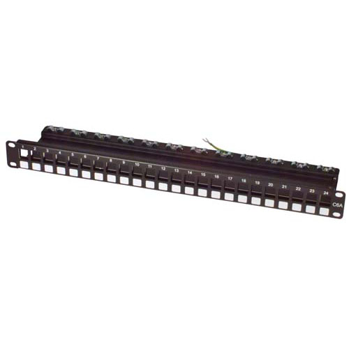 Cat6a Patch Panel, 24-Port Shielded EIA568A/B - DCP110C6A-24S