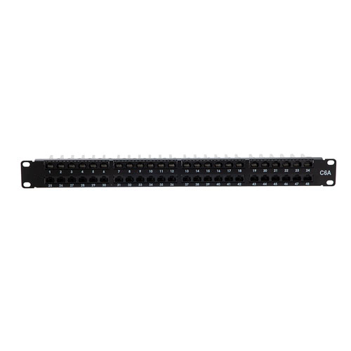 1U Cat6A 48 Port Unshielded Patch Panel