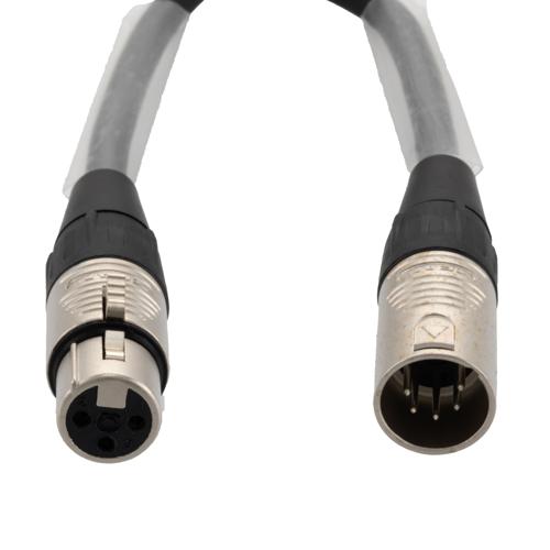 DMX Lighting Adapter Cable, 3 pin XLR Female to 5 pin XLR Male, Black, 1 FT
