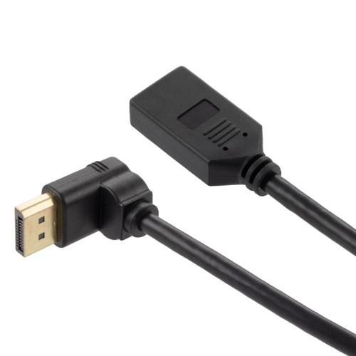DisplayPort Cable, Female to Down Angle Male, 8K Resolution, 1 Meter