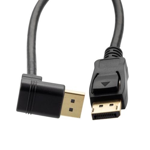 DisplayPort Cable, Male to Down Angle Male, 8K Resolution, 1 Meter