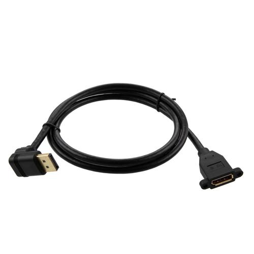 DisplayPort Cable, Panel Mount Female to Down Angle Male, 8K Resolution ...
